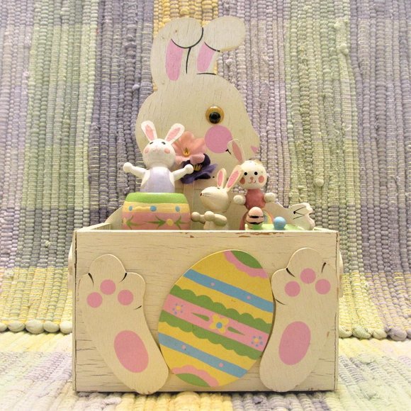 Peter Cottontail | Holiday | Wooden Easter Music Box | Poshmark